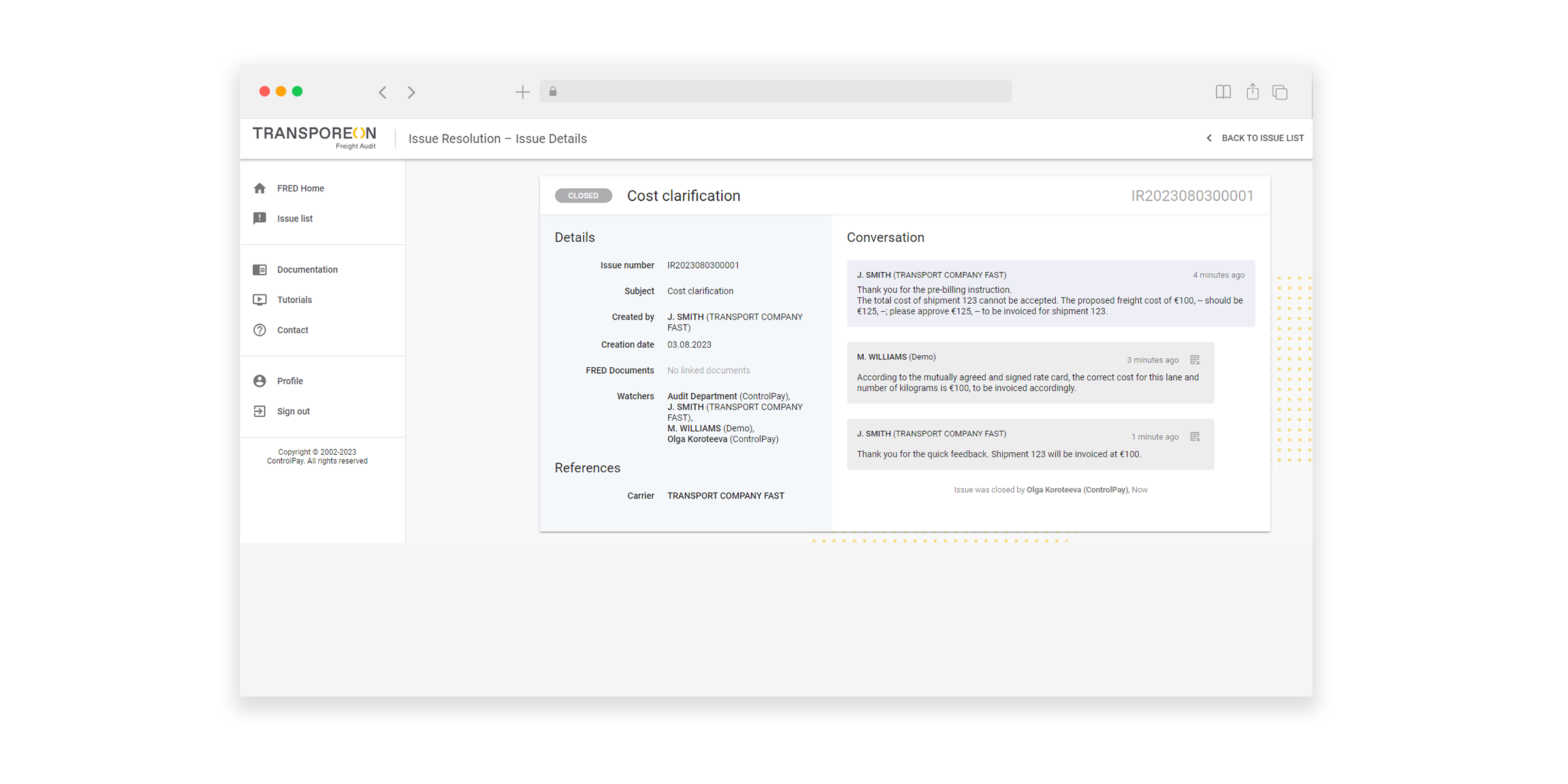 Freight Audit Services for Freight Audit & Payment Hub | Transporeon