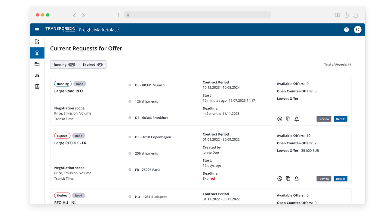Freight Marketplace | Transporeon