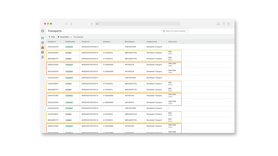 Visibility Hub: Two New Features | Transporeon